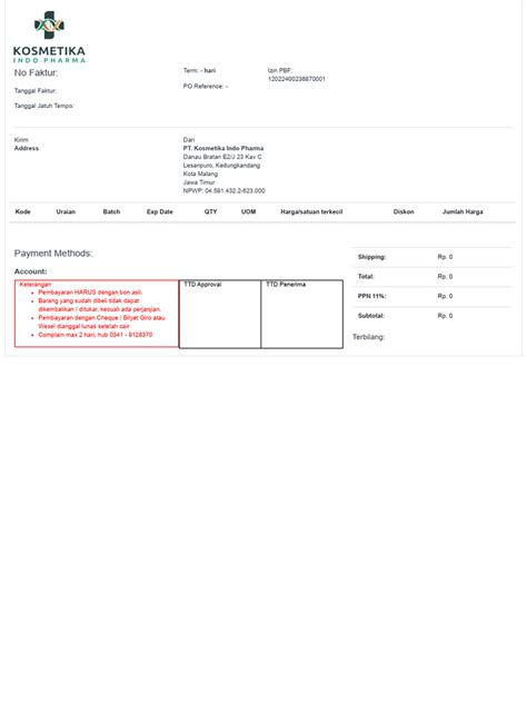 Dummy Template Invoice Pdf