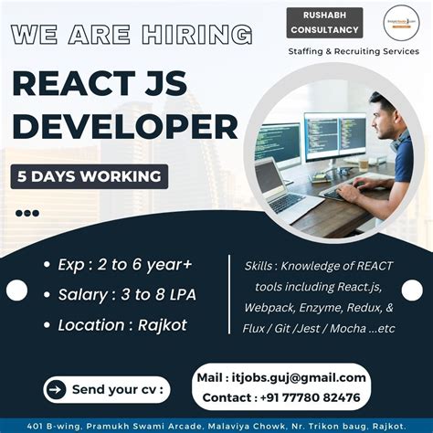 Rajkot Reactjs Reactjsdeveloper Ahemdabad Rajkot Opportunity
