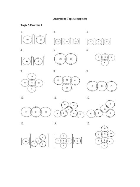 answers to topic 3 exercises topic 3 exercise 1 o o o o o o o x x x x