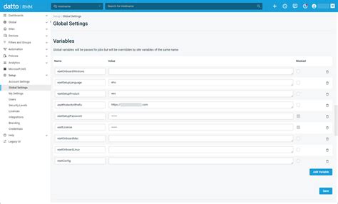 Configure Global Variables Eset Direct Endpoint Management Plugin For