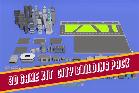 3d Game Kit City Building Pack 3d Environments Unity Asset Store