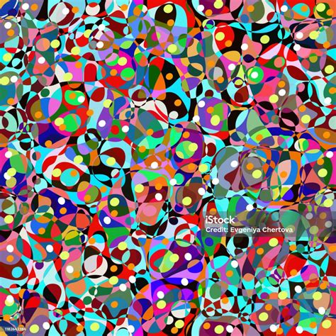 무지개 멀티 컬러 추상은 기하학적 인물에서 원활한 패턴 배경을 발견했다 창조적 인 직물 디자인 벽지에 대한 다양한 모양의 다채로운 밝은 질감 벡터 일러스트레이션 0명에 대한