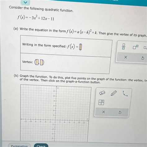 Solved Consider The Following Quadratic Function