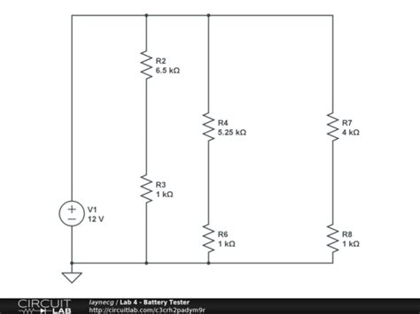 Lab 4 Battery Tester Circuitlab