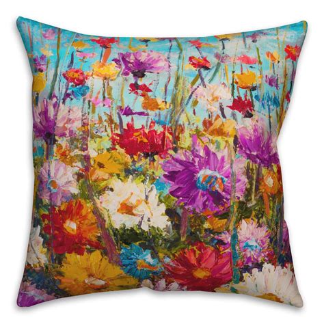 Bright Flower Field Throw Pillow Michaels Bright Flower Field Throw Pillow Michaels