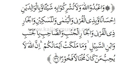 Surat An Nisa Ayat 36 Latin Dan Artinya 45 Koleksi Gambar
