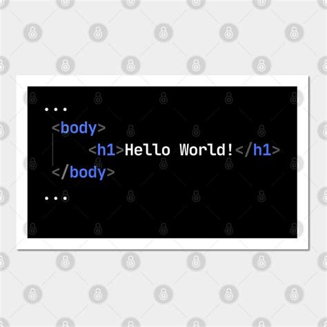 Hello World Programming Code Wall And Art Print 2025