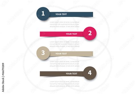 Four Section Stacked Infographic Layout Stock Template Adobe Stock