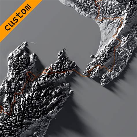 Custom 3d Topographic Map Personalized Gps Track Wall Art Your
