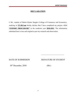 Export Procedure PDF