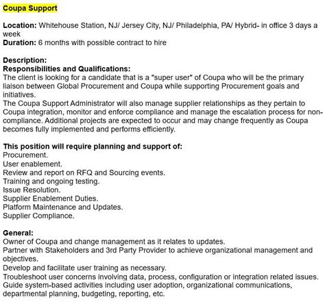 Hiring Note Hiring Lifeaticonma Coupa Procurement Sourcing Supplychain Rfq