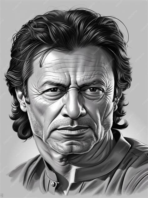 Premium Ai Image A Detailed Realistic Vector Art Illustration Of Imran Khan With A Focus On