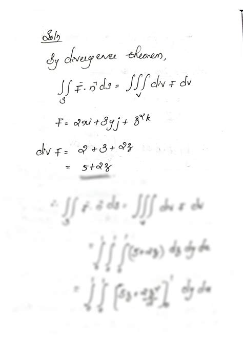 SOLUTION Divergence Theorem Studypool