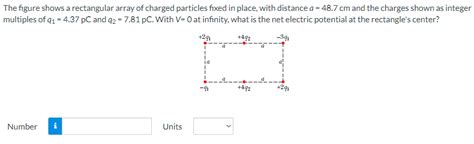 Solved The Figure Shows A Rectangular Array Of Charged