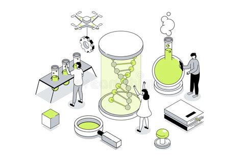 Science Laboratory Isometric Concept Stock Illustration Illustration