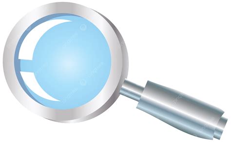 Of A Magnifying Glass On A White Background Without Any Other Elements