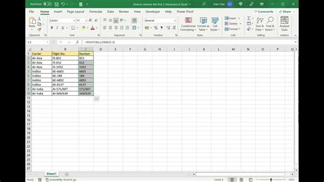 How To Remove The First 3 Characters In Excel Youtube