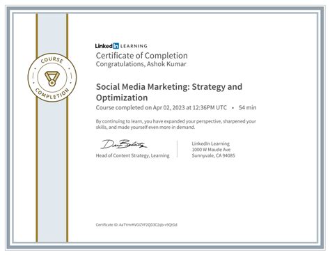 Ashok Kumar On Linkedin Certificate Of Completion