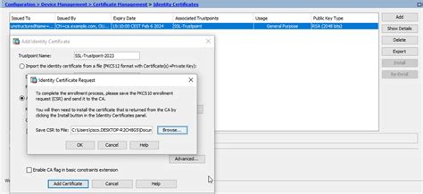 Install And Renew Certificates On Asa Managed By Asdm Cisco