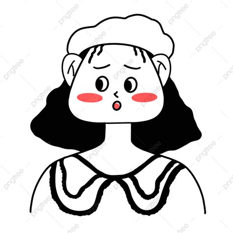 빨간 얼굴 일러스트 소녀 무색 캐릭터 아바타 만화 남자 아름다운 만화 Png 일러스트 및 Psd 이미지 무료 다운로드 Pngtree