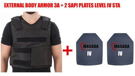 External Body Armor Level Iiia 2 Sapi Plates Iv Sta Military Optics