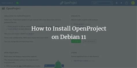 How To Install Openproject On Debian 11