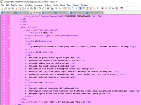 Belajar Membuat Web Html Css Dengan Tema Sekolah