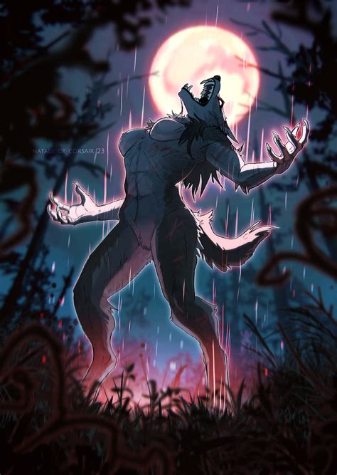 Lady Werewolves Zombie Werewolves Fighting Natalie De Corsairs Art