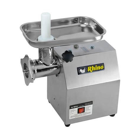 Rhino Moca 12 Molino Carne Motor 1 Hp Cedazo 12 Acero Inoxidable