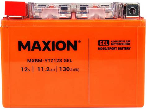 Мото аккумулятор Maxion YTZ12S GEL 12 В 11.2 А/час 130 A (4820219072614 ...