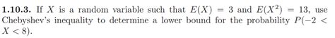Solved If X Is A Random Variable Such That E X Chegg