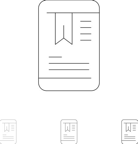 Mobile Tag Oneducation Bold And Thin Black Line Icon Set 14902982 Vector Art At Vecteezy