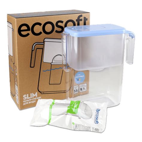 Фільтр глечик Ecosoft Slim блакитний шт онлайн супермаркет «Сільпо