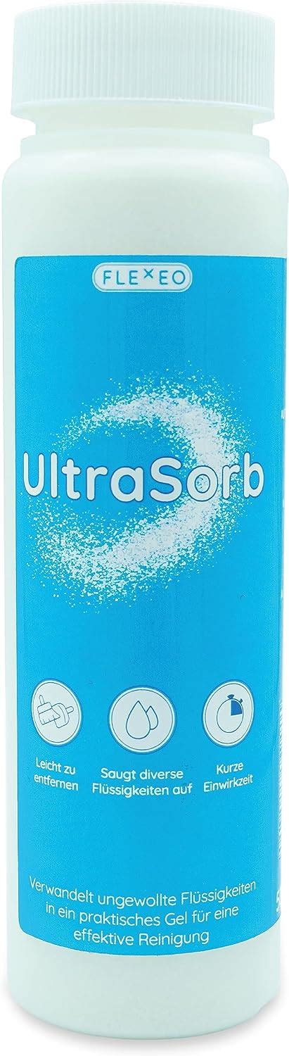 Flexeo Ultrasorb Granulat 500ml Kotzpulver Superabsorber Pulver Für Erbrochenes Bindet Urin