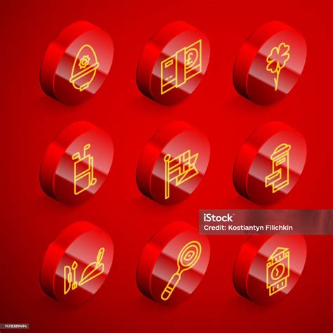 세트 라인 영국 경찰 헬멧 파운드 스털링 머니 네 잎 클로버 클럽이 달린 골프 가방 영국 국기 깃대 런던 우편함 로빈 후드 모자