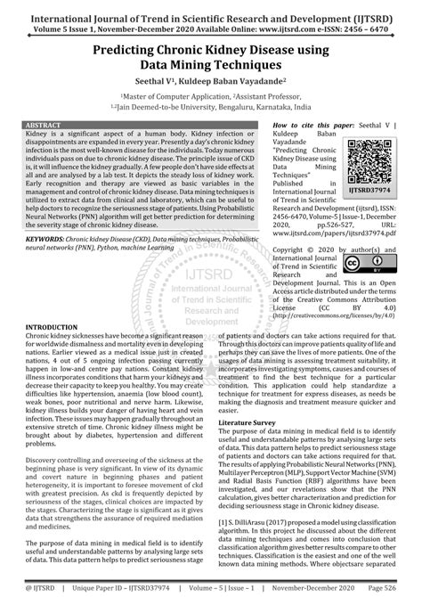 Pdf Predicting Chronic Disease Using Data Mining Techniques