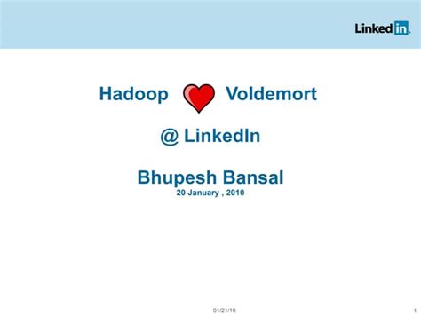 Voldemort And Hadoop Linkedin Hadoop User Group Jan 2010 Ppt