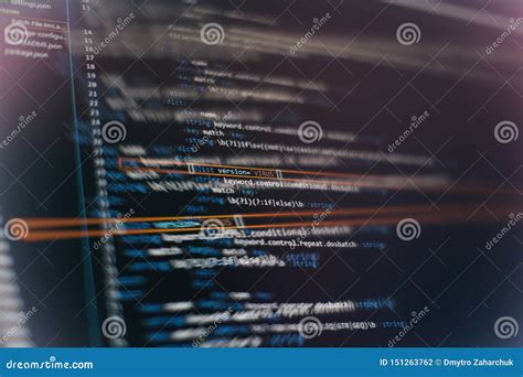 Abstract Computer Script Code Programming Code Screen Of Software Developer Software