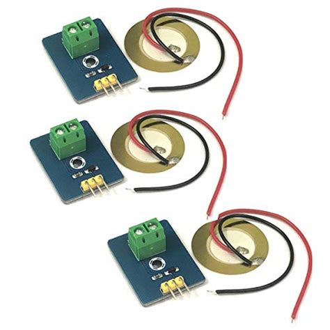 Subaligu 3pcs Piezoelectric Sensor Analog Ceramic Vibration Sensor