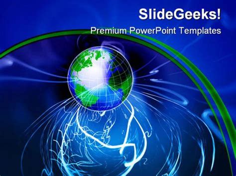 Wireless Technology Globe PowerPoint Background And Template Presentation PowerPoint
