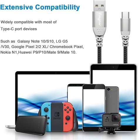 Fasgear Usb A Male To Usb C Male Cable 18w Fast Charging Support Qc 3