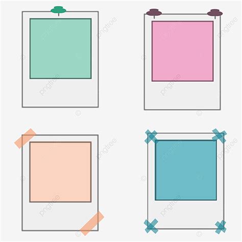 컬러 보 리 래 액자 일러스트 3 폴라로이드 프레임 경계 폴라로이드 틀 Png 일러스트 및 Psd 이미지 무료 다운로드 Pngtree