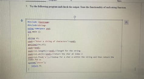 Solved 7 Try The Following Program And Check The Output