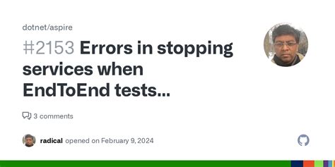 Errors In Stopping Services When Endtoend Tests Complete · Issue 2153