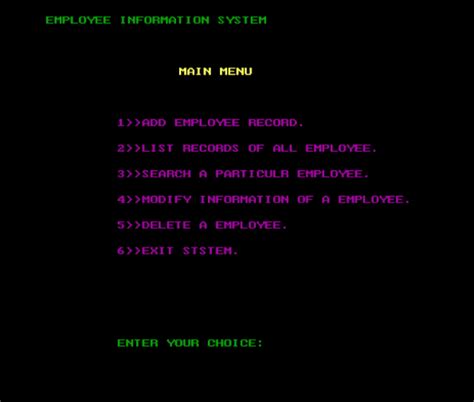 Employee Management System Using C Engineering Projects