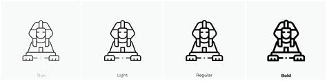 Sphinx Icon Thin Light Regular And Bold Style Design Isolated On White Background 30205669