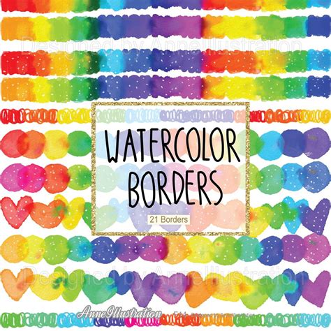 Watercolor Borders By Anneillustration On Dribbble