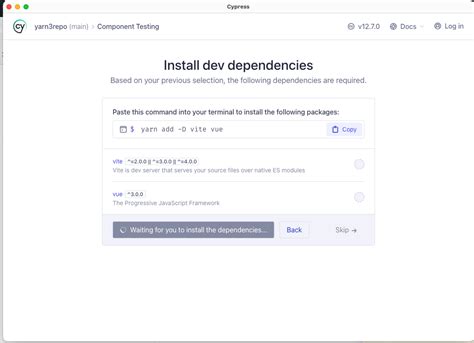 Dependencies Are Not Detected During Onboarding When Using Yarn 3 · Issue 25960 · Cypress Io