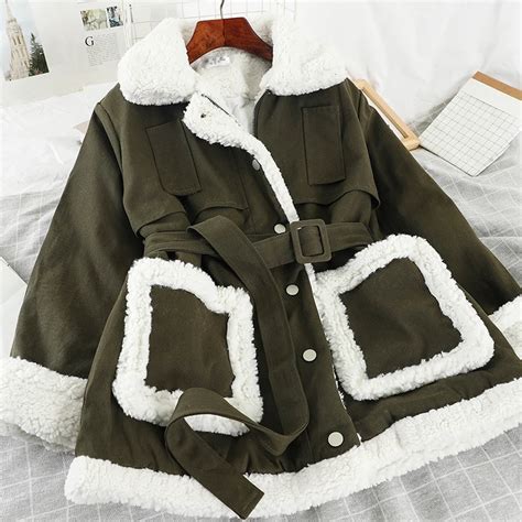 Mooirue зимние женские теплые парки из овечьей шерсти в стиле пэчворк винтажные повседневные