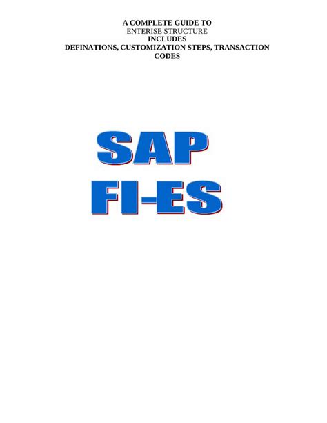 Pdf Sap Fico Enterprise Structure Configuration Dokumentips